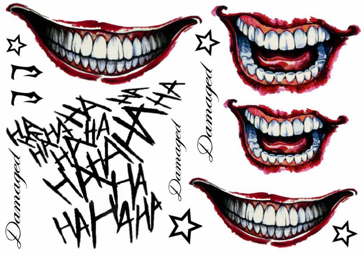 Suicide Squad Joker Tattoos A5 Like Ink